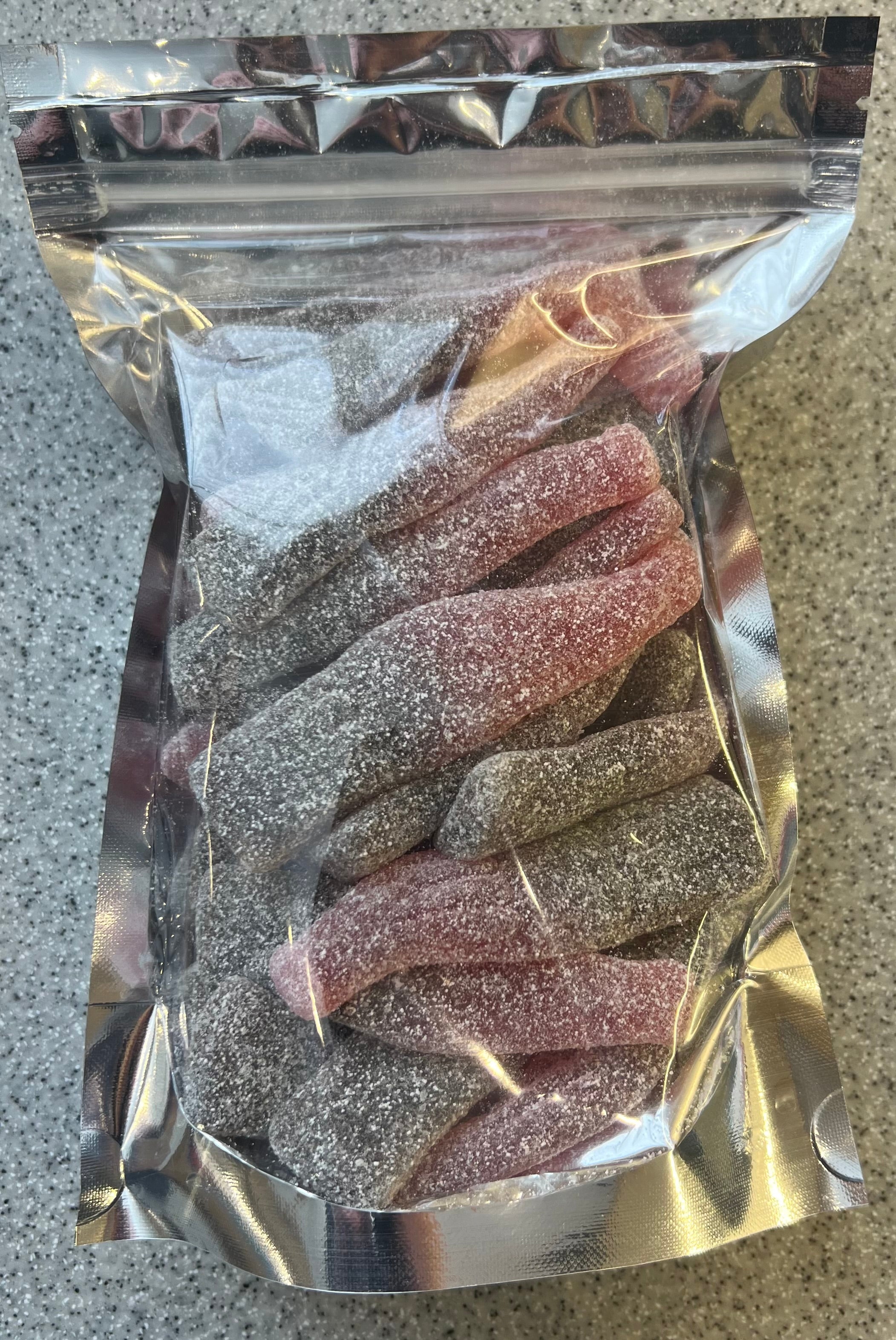 KINGSWAY JUMBO FIZZY CHERRY COLA BOTTLES BAG – Berties Sweets Banff